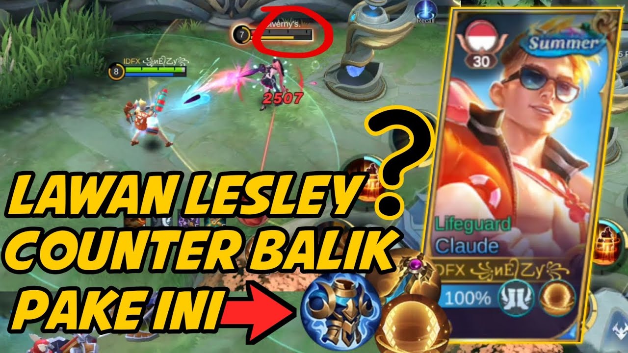 TIPS BUAT MENANG LANING LAWAN LESLEY | tutorial claude mlbb - YouTube