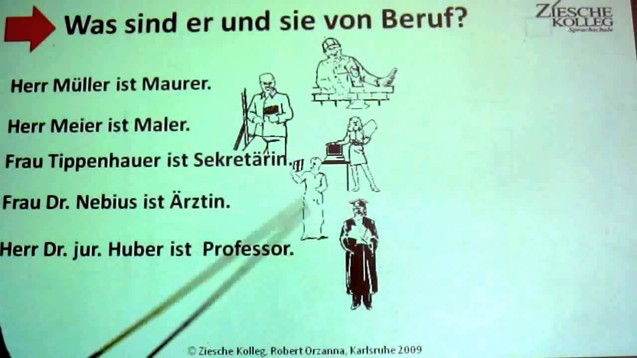 1 11 Deutsch lernen A1 Beruf 02 - YouTube