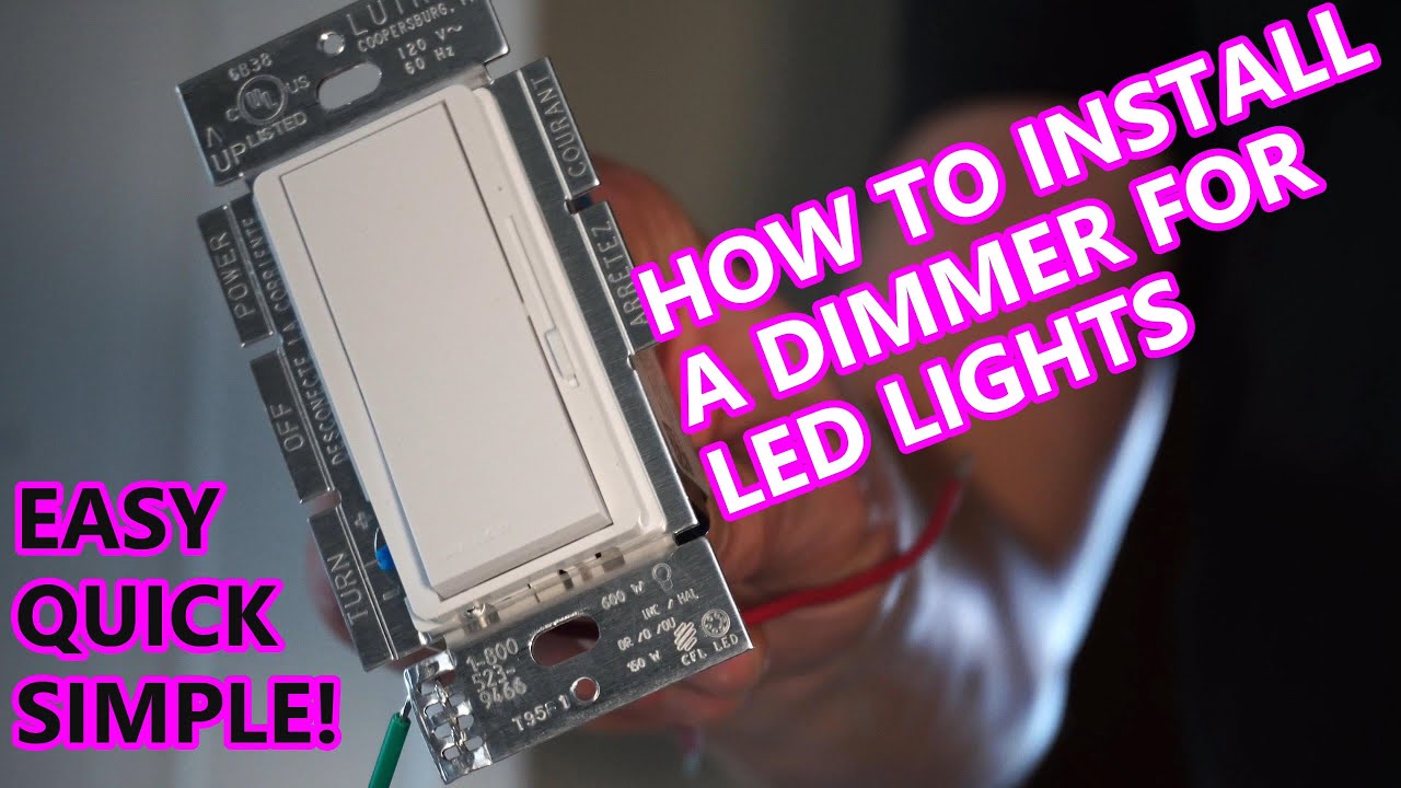 How To Install an LED Dimmer - YouTube