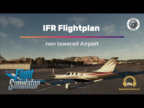 MSFS 2020 - getting IFR Clearence from a non-towered airport - YouTube
