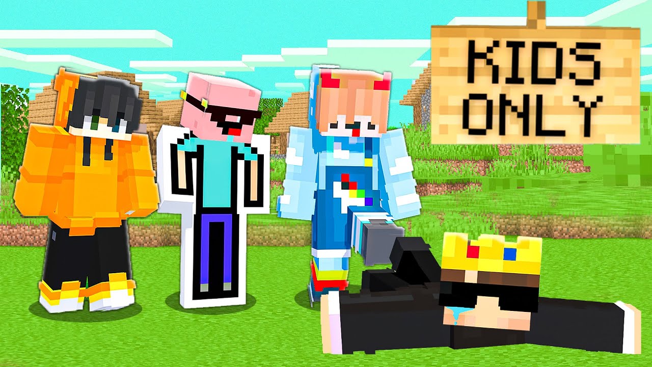 I Snuck into a 'KIDS ONLY' Minecraft Server! - YouTube