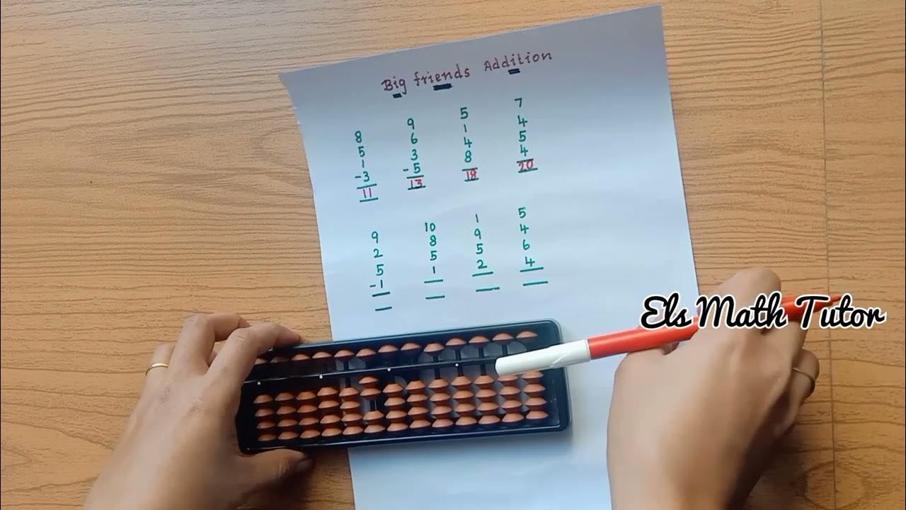 Big Friends Addition Sums in Abacus//Abacus lesson - 9🧮 - YouTube