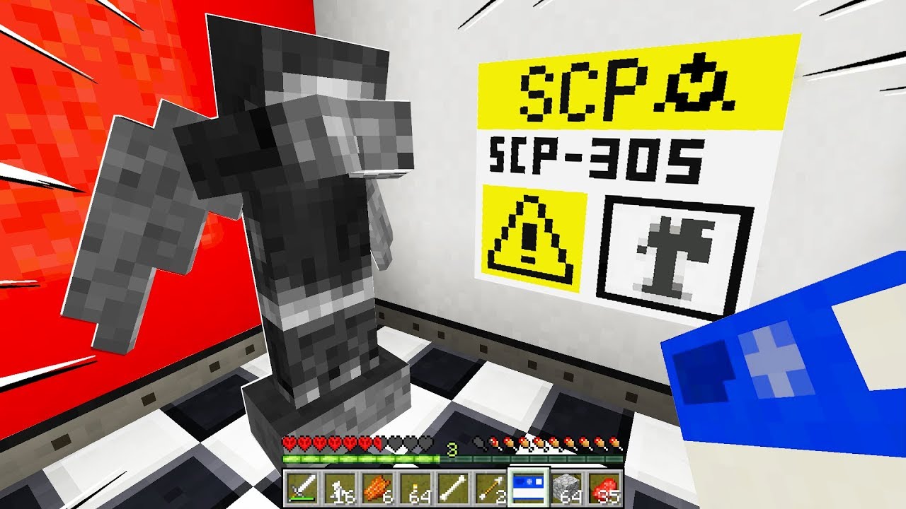 NON SMETTERE DI GUARDARE QUESTA STATUA!!! - Minecraft SCP 305 - YouTube