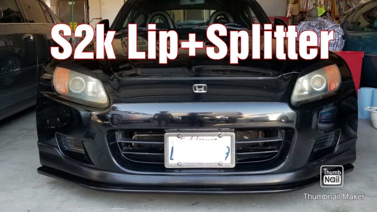 S2k Lip+Splitter Install - YouTube