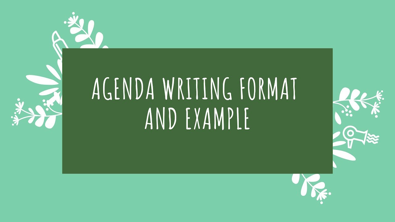 Agenda writing most important tips and tricks - YouTube