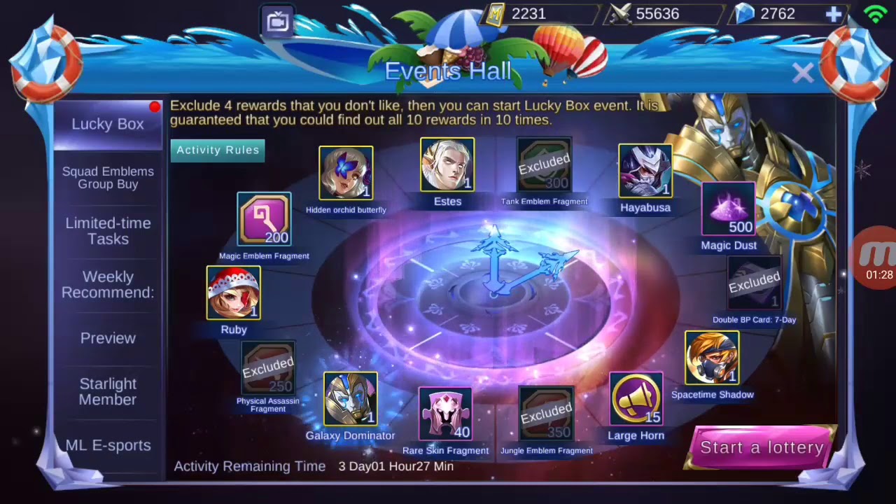 Lucky Box 2762 Diamonds For Estes Skin Galaxy Dominator Mobile Legends ...