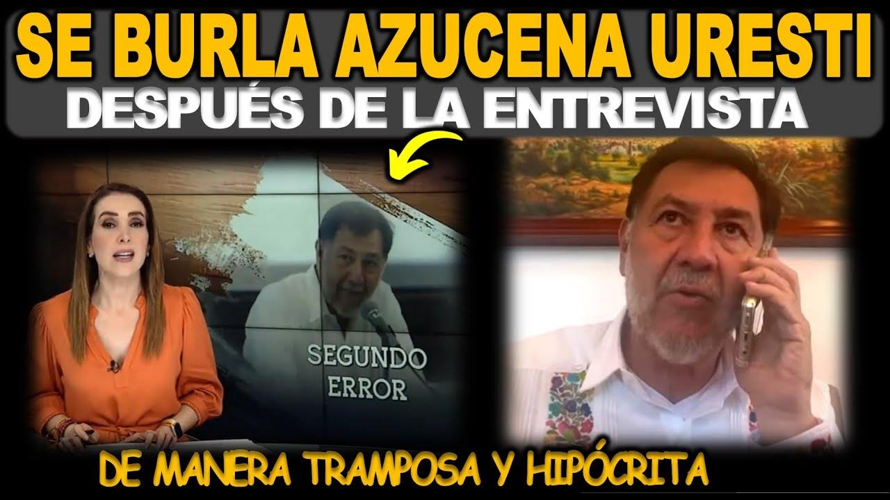 SE BURLA DE NOROÑA, MIENTRAS LO ENTREVISTABA AZUCENA URESTI, PASÓ UN VIDEO DE UN RESVALÓN DEL ...