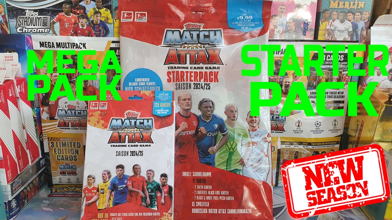 New Season! Topps Bundesliga Match Attax 2024/25 - Starter Pack + Mega ...