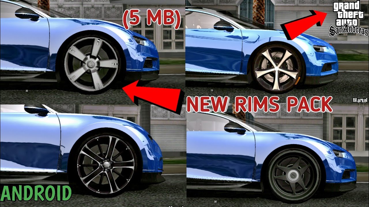 [5MB] New Alloy & Racing Rims/Wheels Pack | GTA SA Android | New Mod ...