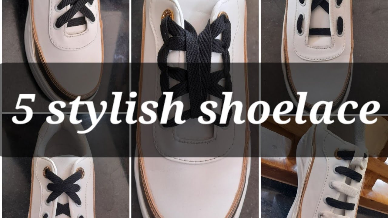 Top 5 | cool shoes lace styles 👟| creative ways to tie shoe Laces 🖤 ...