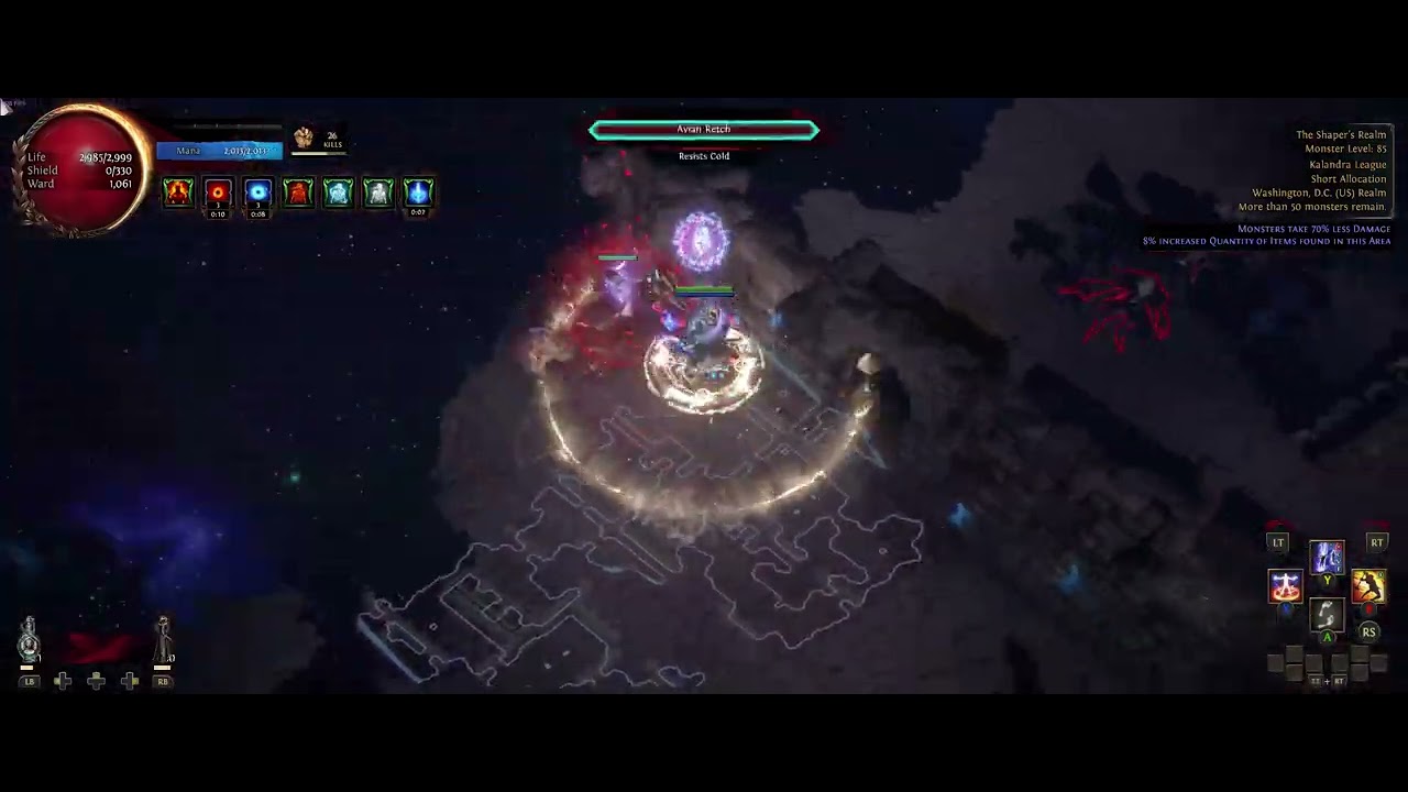 Path of Exile 3.19 Necro lightning conduit uber shaper - YouTube