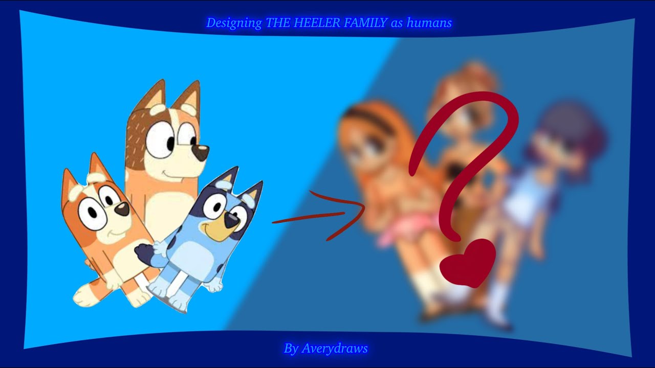 Drawing the HEELER family as humans [Drawing Commentary] - YouTube