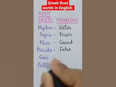 English Root Words of Greek Origin #shorts #englishgrammar # ...