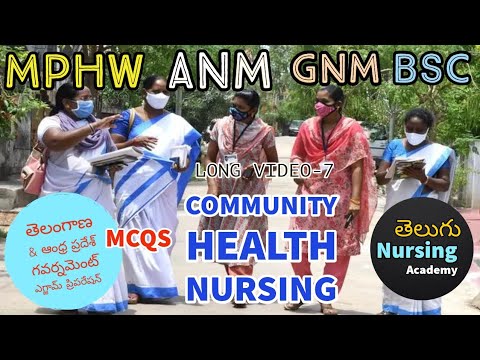 Community health nursing MCQs in Telugu | anm and mpha question papers ...