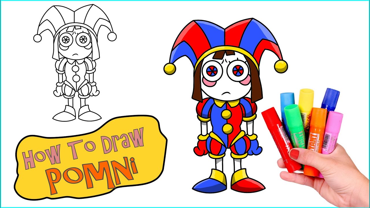 How To Draw Pomni | The Amazing Digital Circus - YouTube