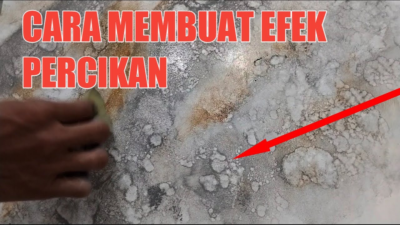 Cara membuat efek percikan motif granit - YouTube