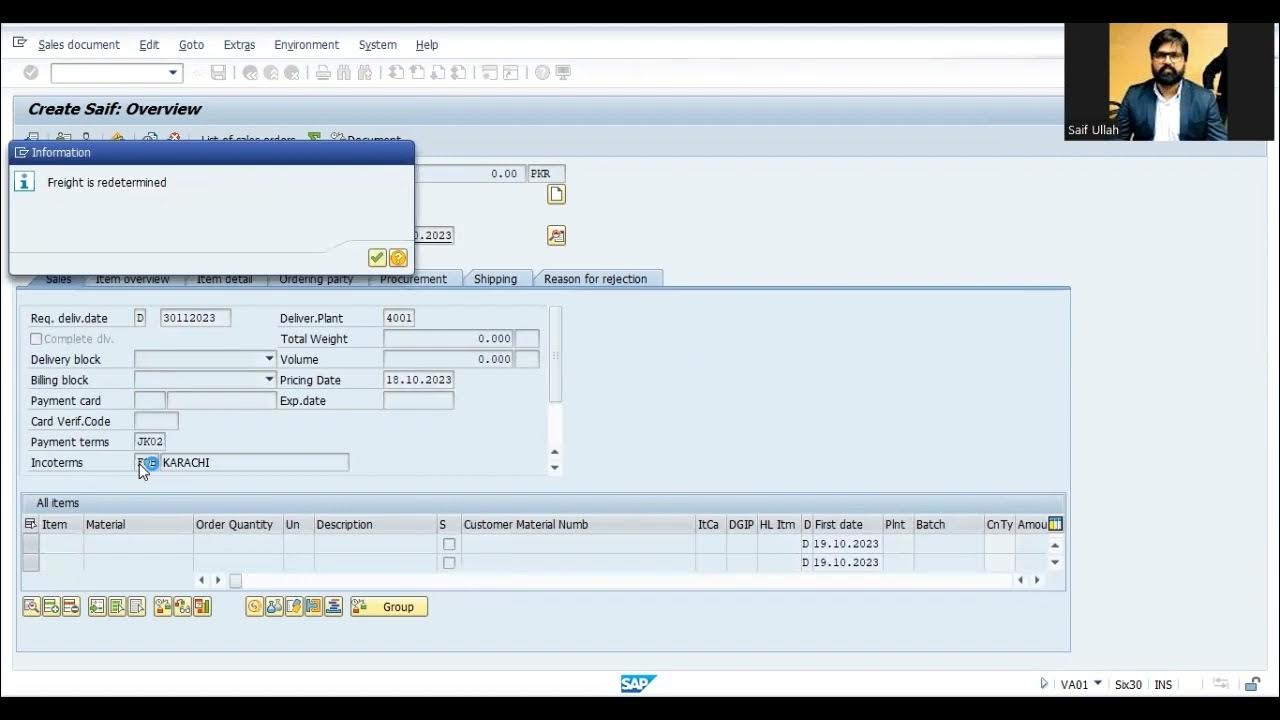 #VA01 How to create sales order in sap #sap #sapsd - YouTube