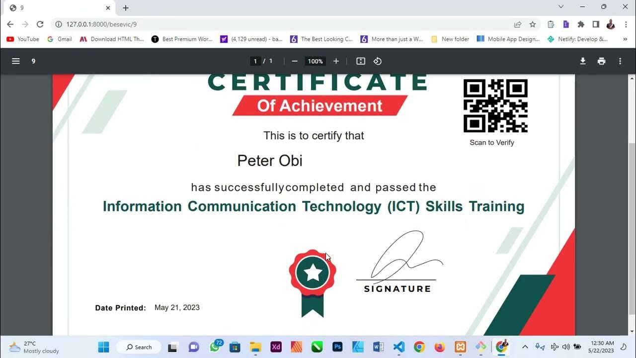 Php Laravel Certificate Generated App Youtube