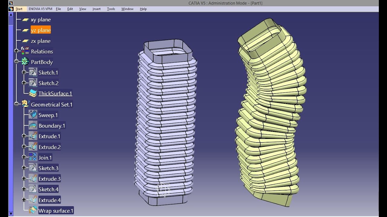 Modelarea unei piese in CATIA v5 tutorial video explicat detaliat 14 ...