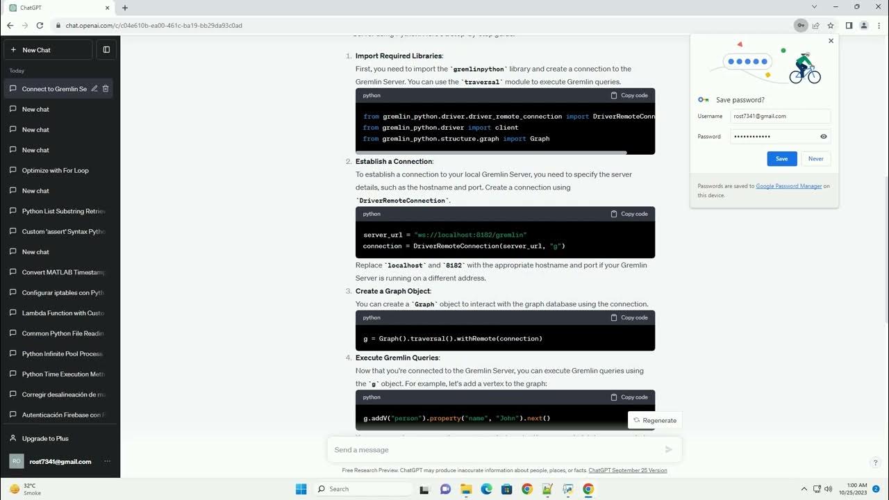 How to connect to local gremlin server using python - YouTube