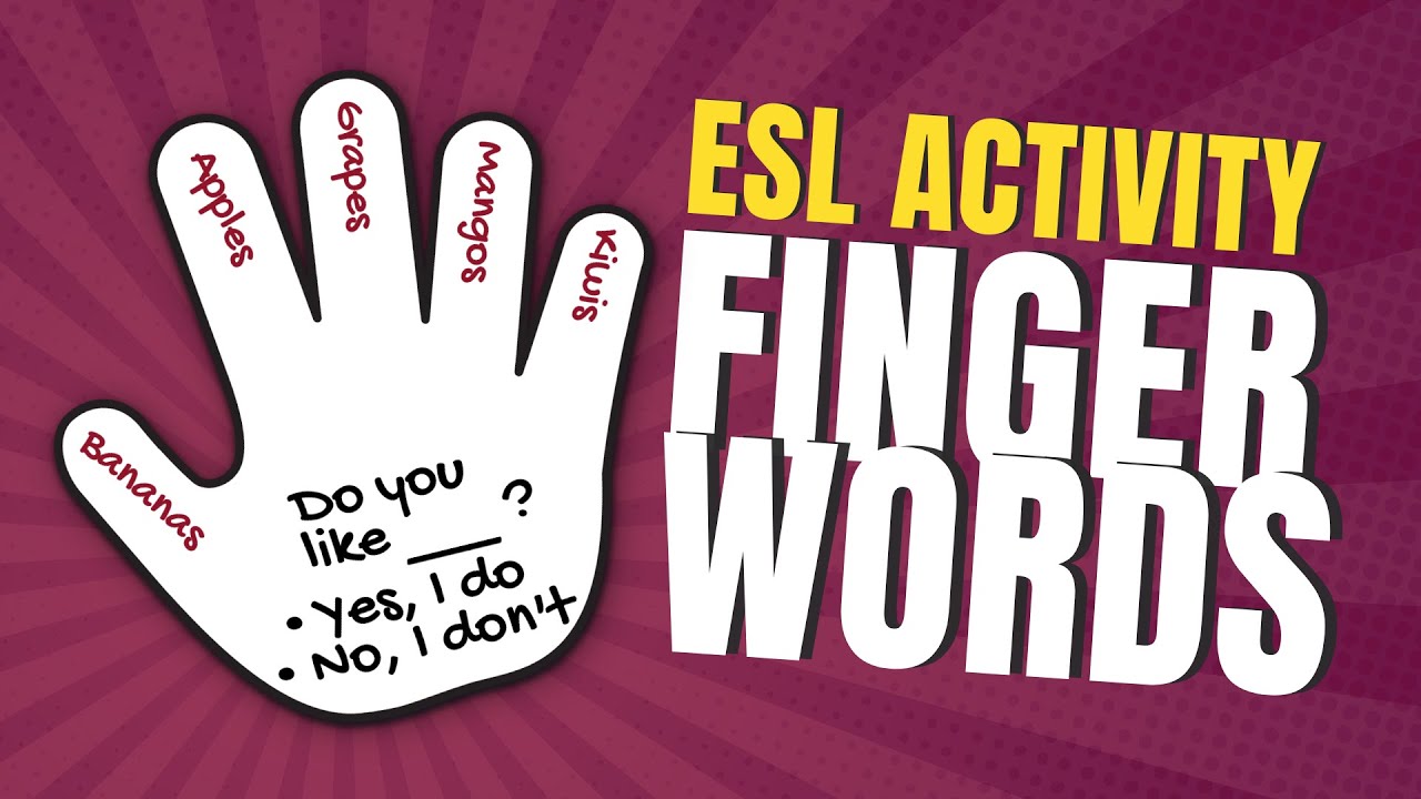 ESL Activity - Finger Words - Speaking, vocabulary and Listening - YouTube