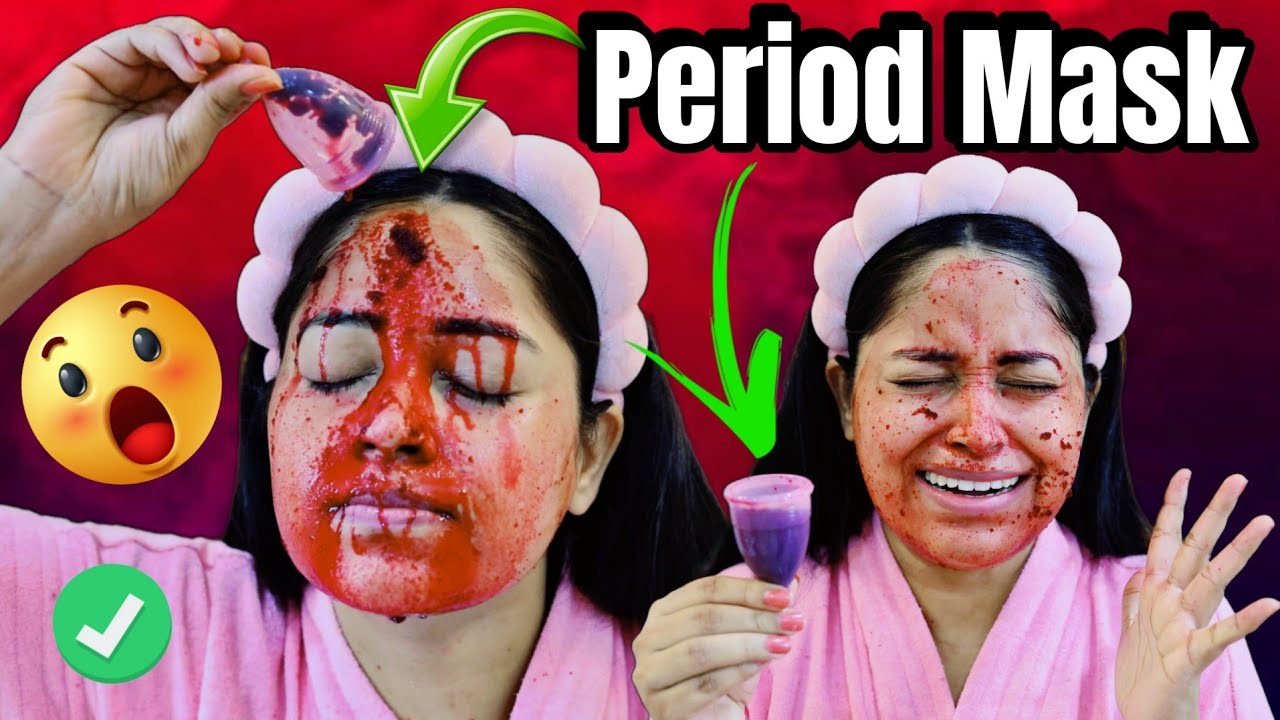 🤢I Applied My Own Period Blood On My Face To Test Period Masking For ...