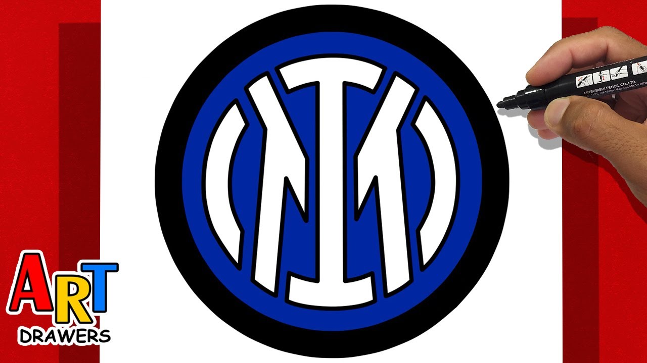 How To Draw INTER MILAN - Champions League UEFA⚽ - LOGO - YouTube