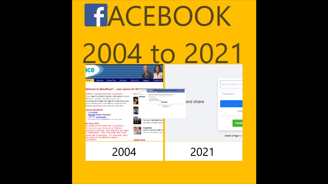 Facebook from 2004 to 2021| How facebook change from 2004 to 2021 - YouTube