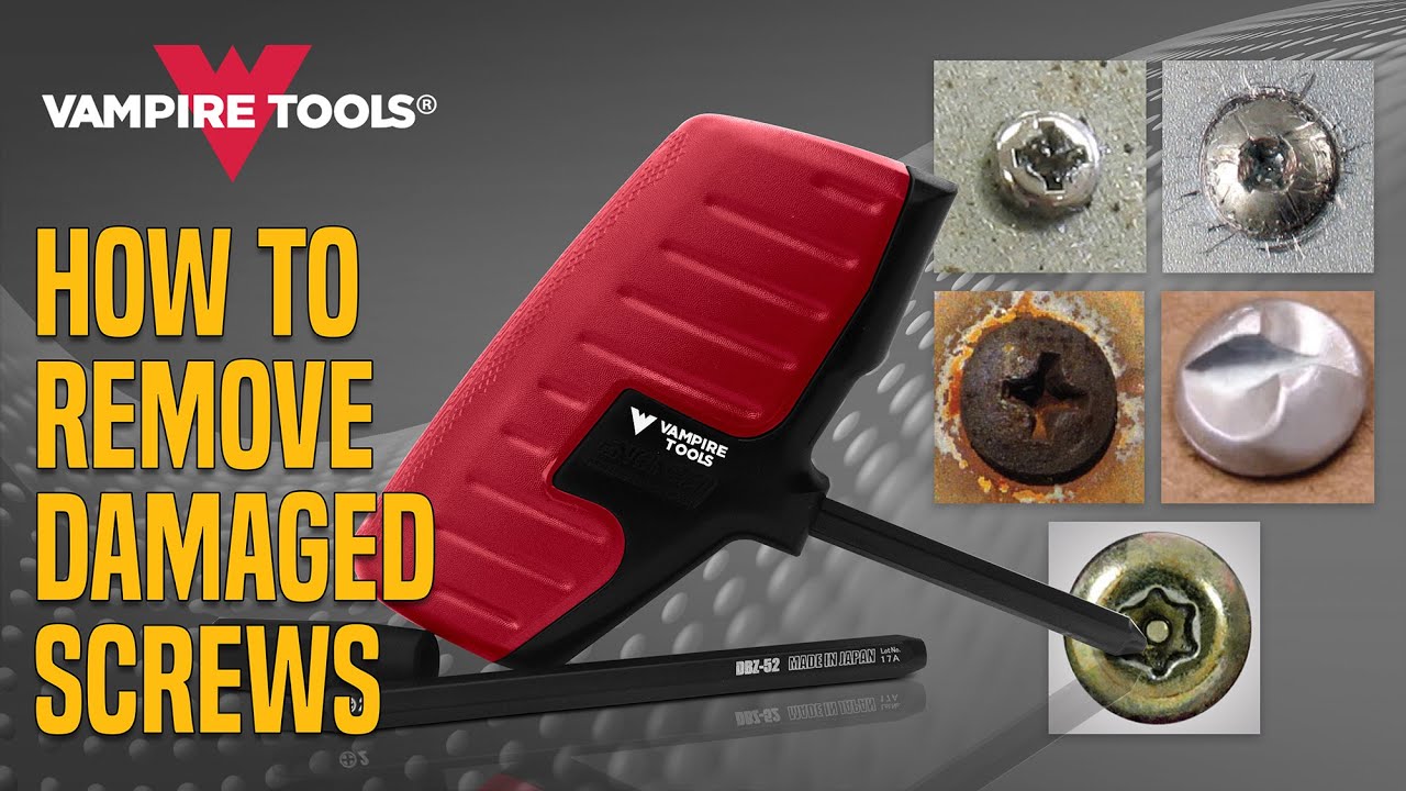 How to Remove Damaged Screws #Vampliers #screwextractor - YouTube
