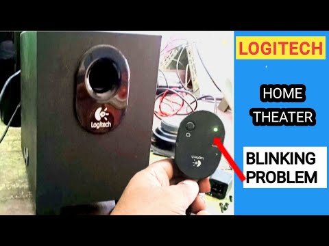 Logitech home theater | power light blinking | पावर लाइट ब्लिंक बंध करे ...