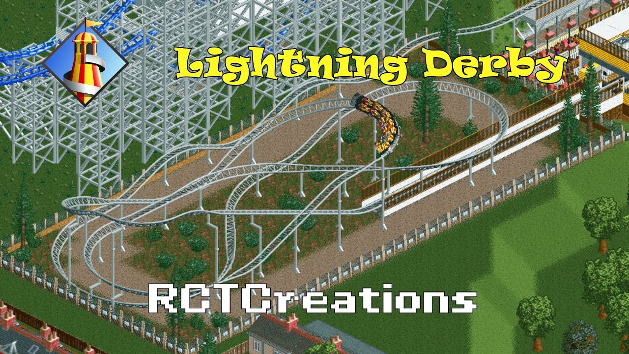 Lightning Derby - Zamperla Launched Coaster (OpenRCT2) - YouTube