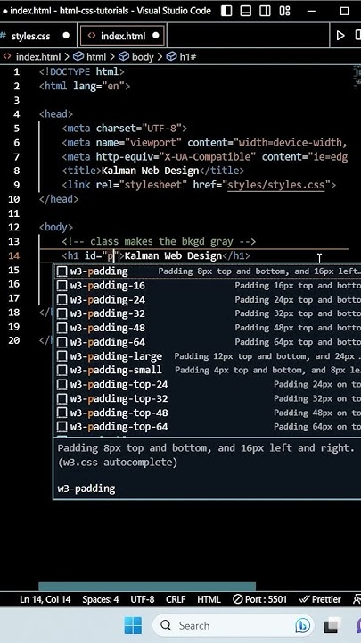 How To Add An Id To Your Html Page The Best Way To Use Ids In Css Html And Css Tutorials Youtube