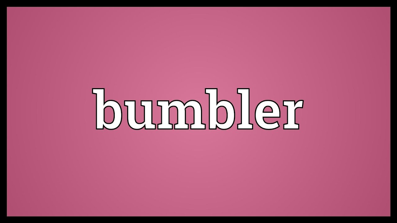 Bumbler Meaning - YouTube
