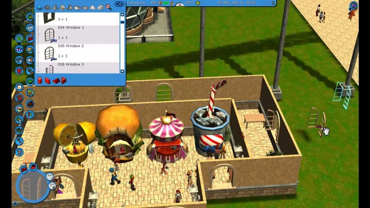 Let´s Play RCT3 2 0 #024 Das Restaurant - YouTube