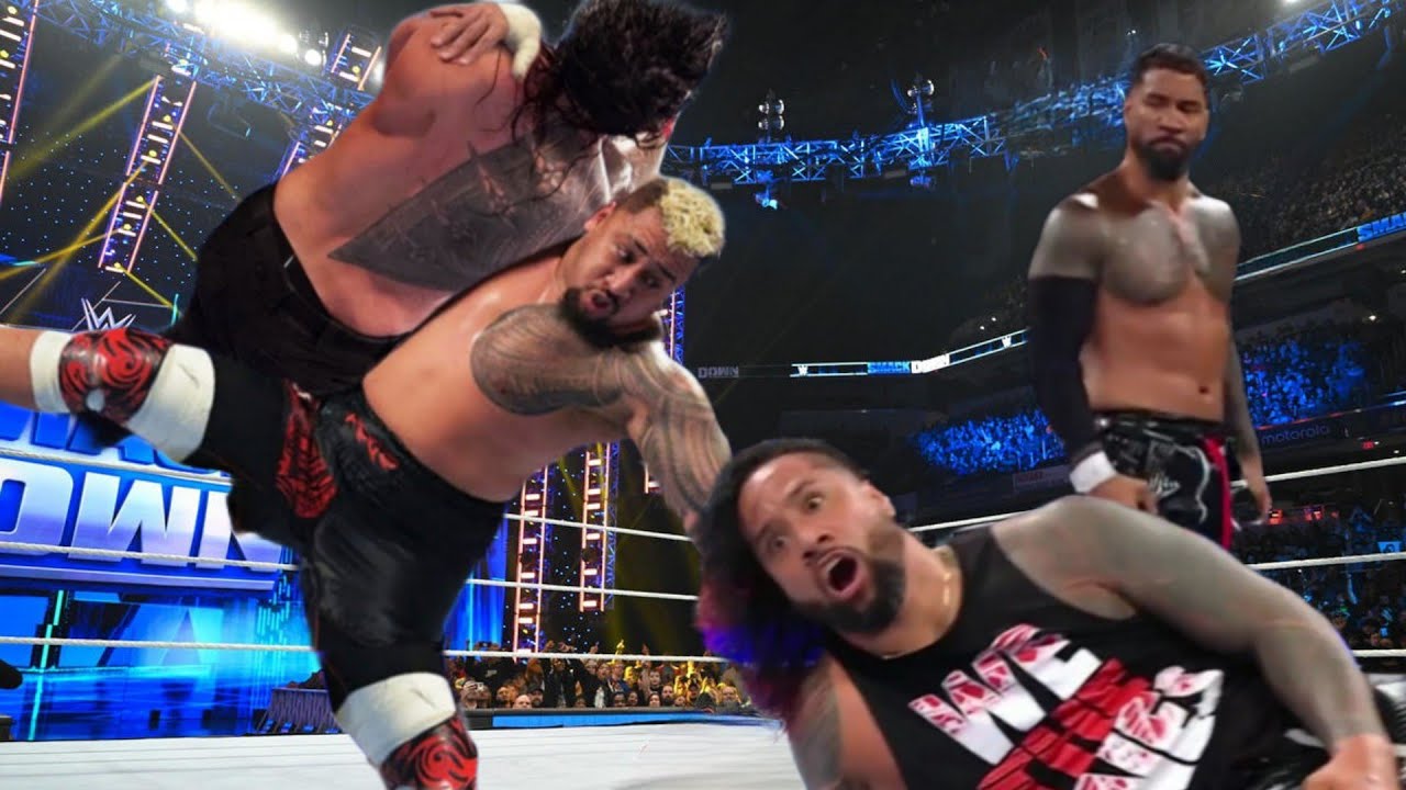 Solo Sikoa Destroys Roman Reigns & Quits Bloodline WWE Smackdown 2023 ...