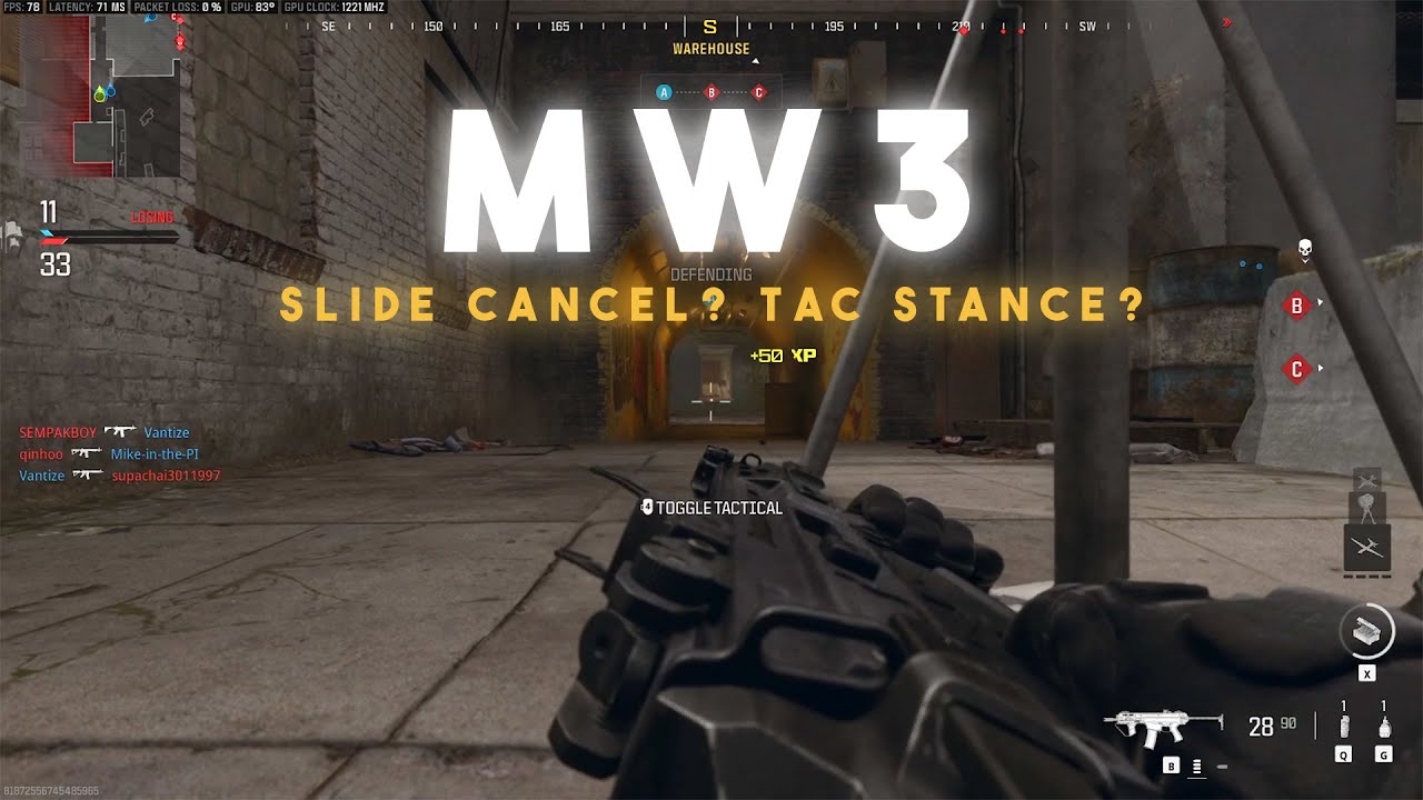 COD MW3 - Slide Cancel is BACK! + Tac Stance | Modern Warfare 3 ...