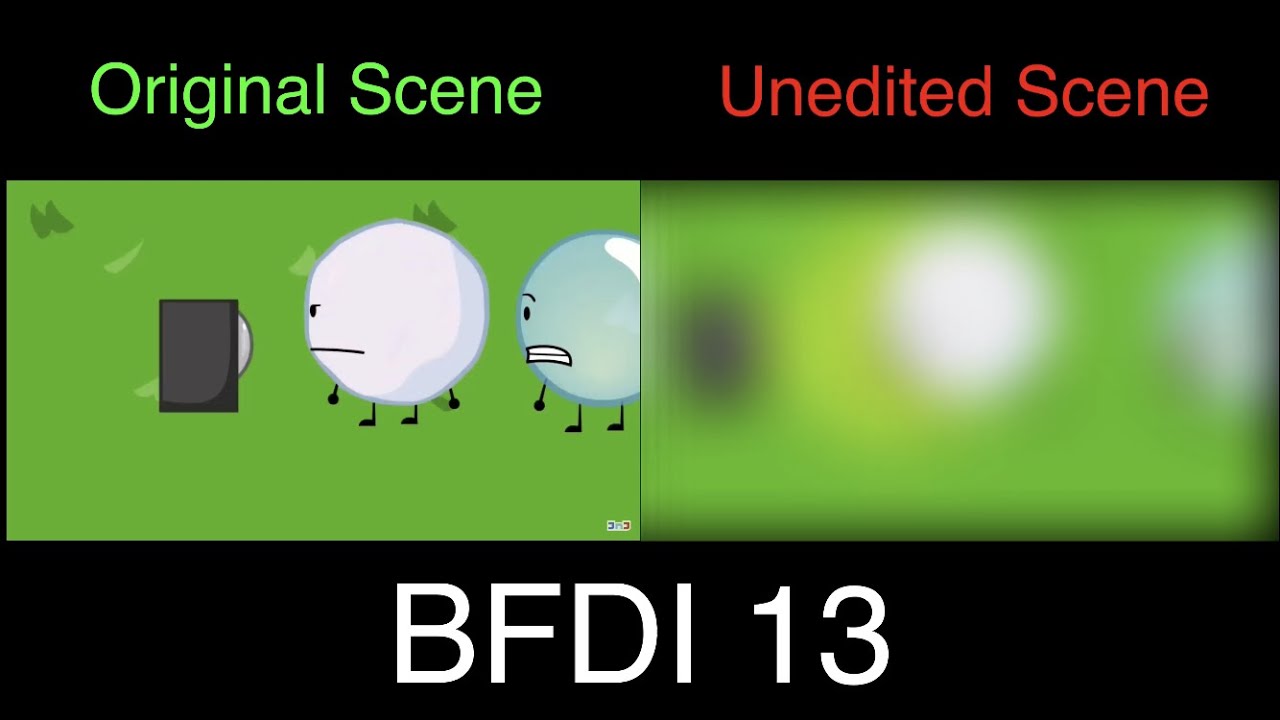 [Reupload] | Jacknjellify | BFDI 13 : Original Scene VS Unedited Scene ...