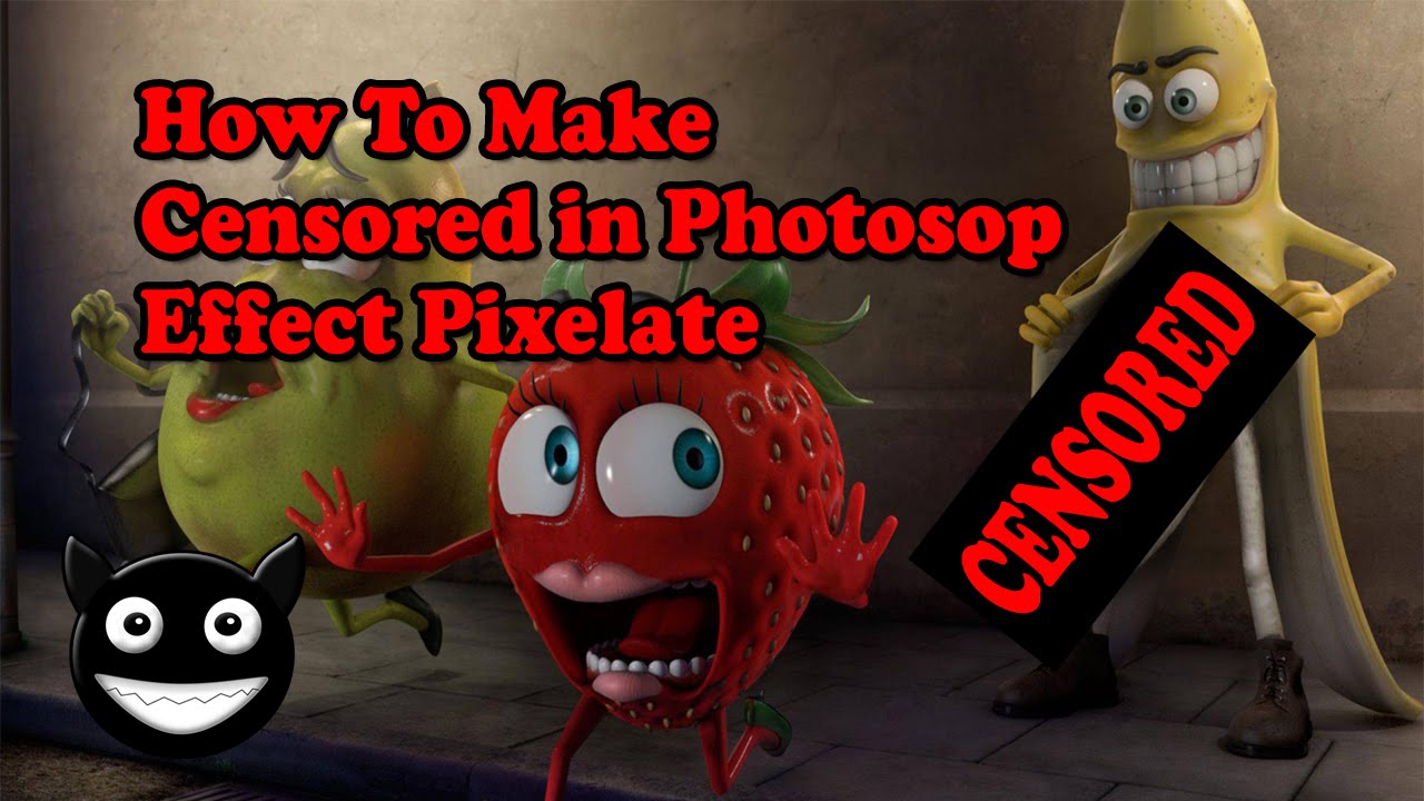 How To Make Censored in Photoshop Effect Pixelate - YouTube