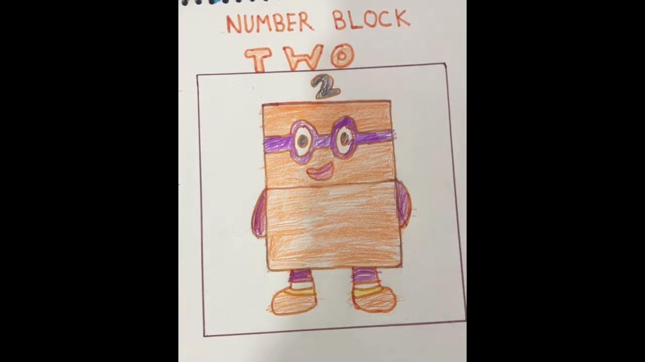 Draw and Colour NumberBlock 2 #numberblockarts #numberblock #numbers # ...