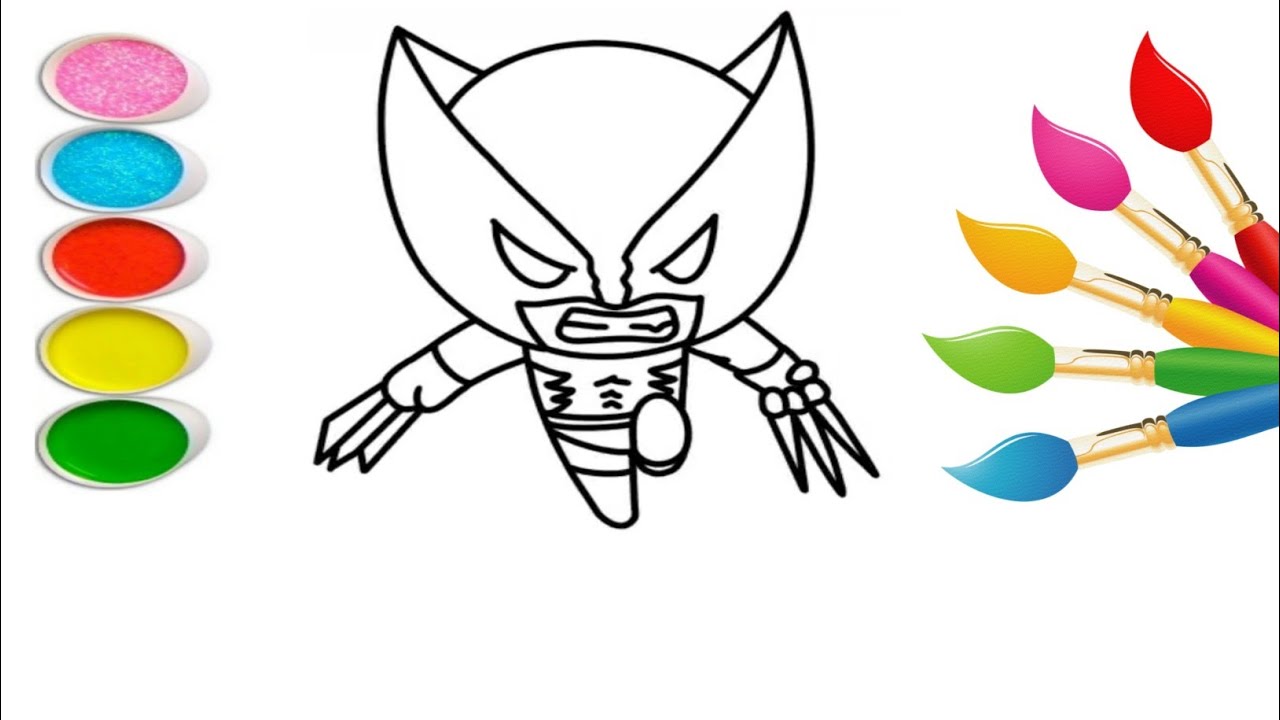 How to draw X man, painting and coloring for Kids. - YouTube