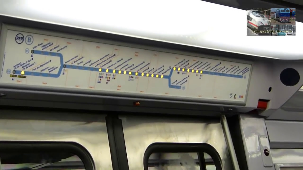 RER LINE B - Aeroport CDG to Chatelet les Halles (Paris France) - YouTube