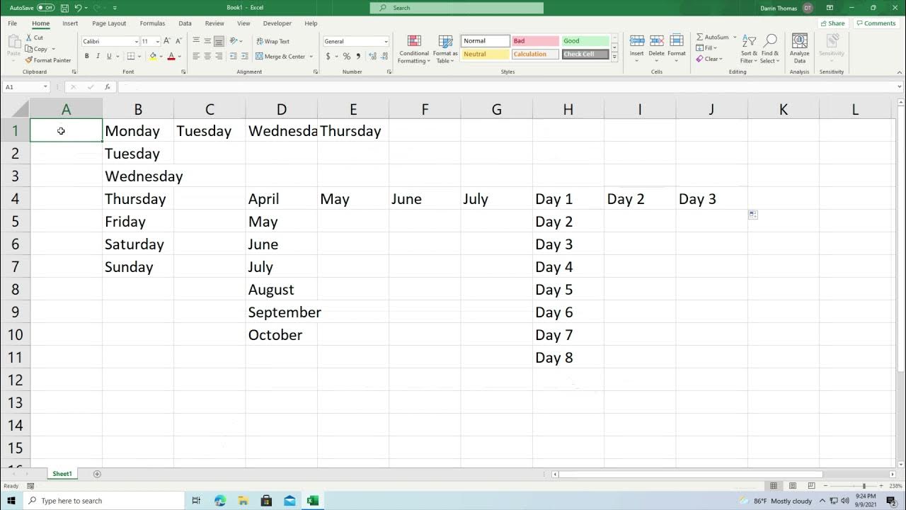 Auto Fill & Fill Series in Excel - YouTube