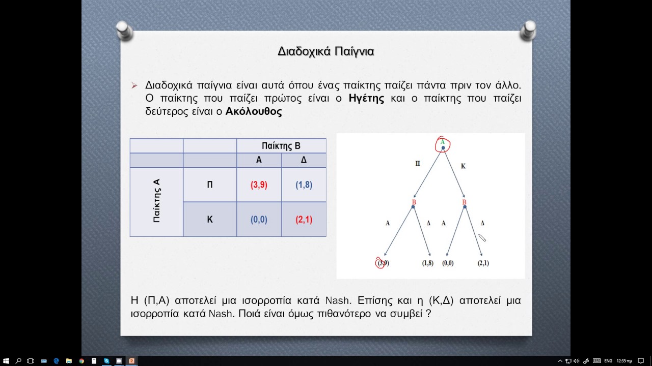 Μικροοικονομία: Θεωρία Παιγνίων Μέρος Γ΄ - YouTube