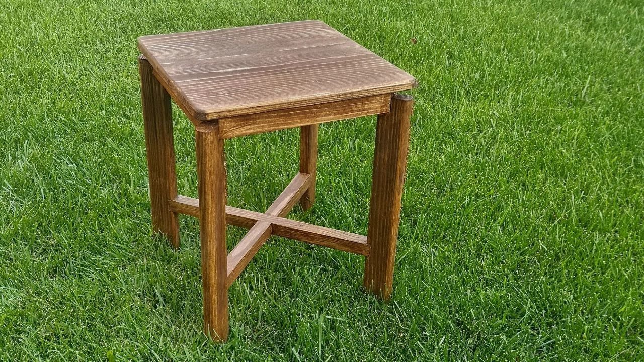 DIY Modern Wooden Stool - YouTube