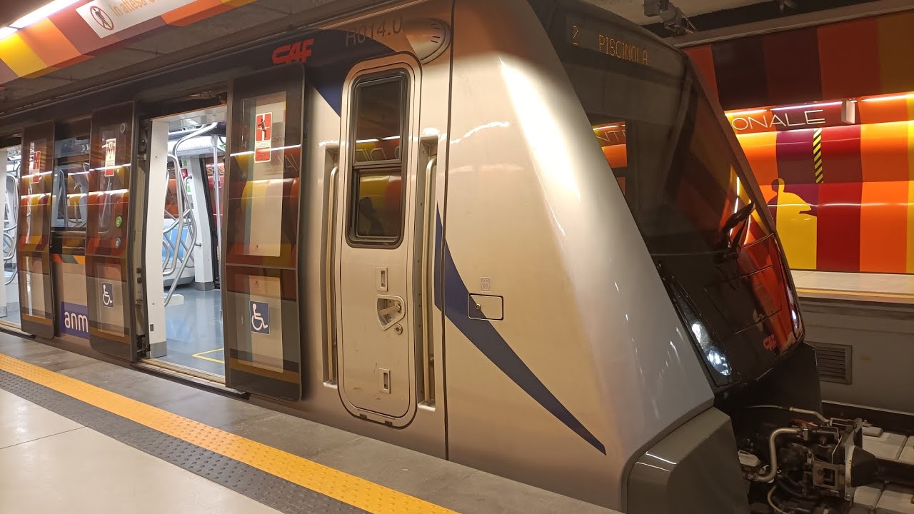 Due CAF Inneo nella nuova stazione di Centro Direzionale - YouTube