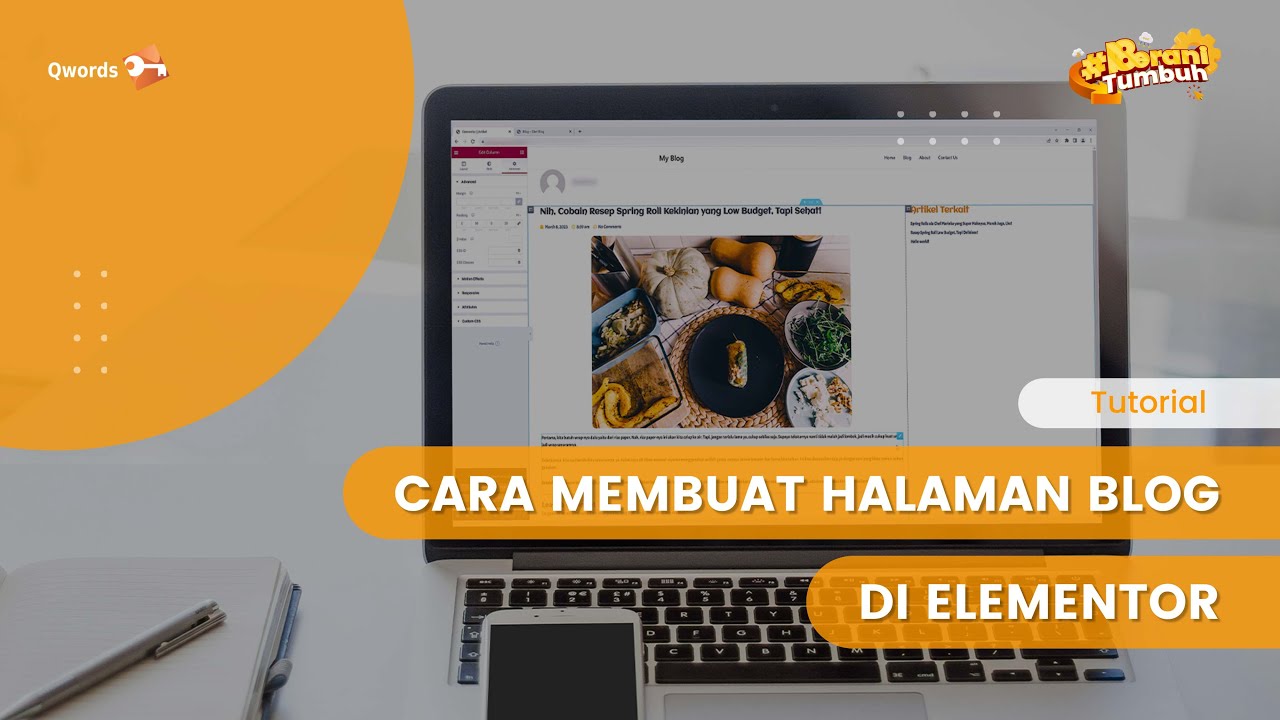 Cara Membuat Halaman Blog di Elementor #tutorial #qwords - YouTube