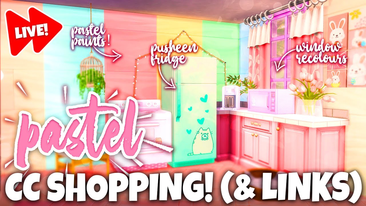 🌸 pastel build & buy cc shopping! (with links) 🌸 (The Sims 4) - YouTube