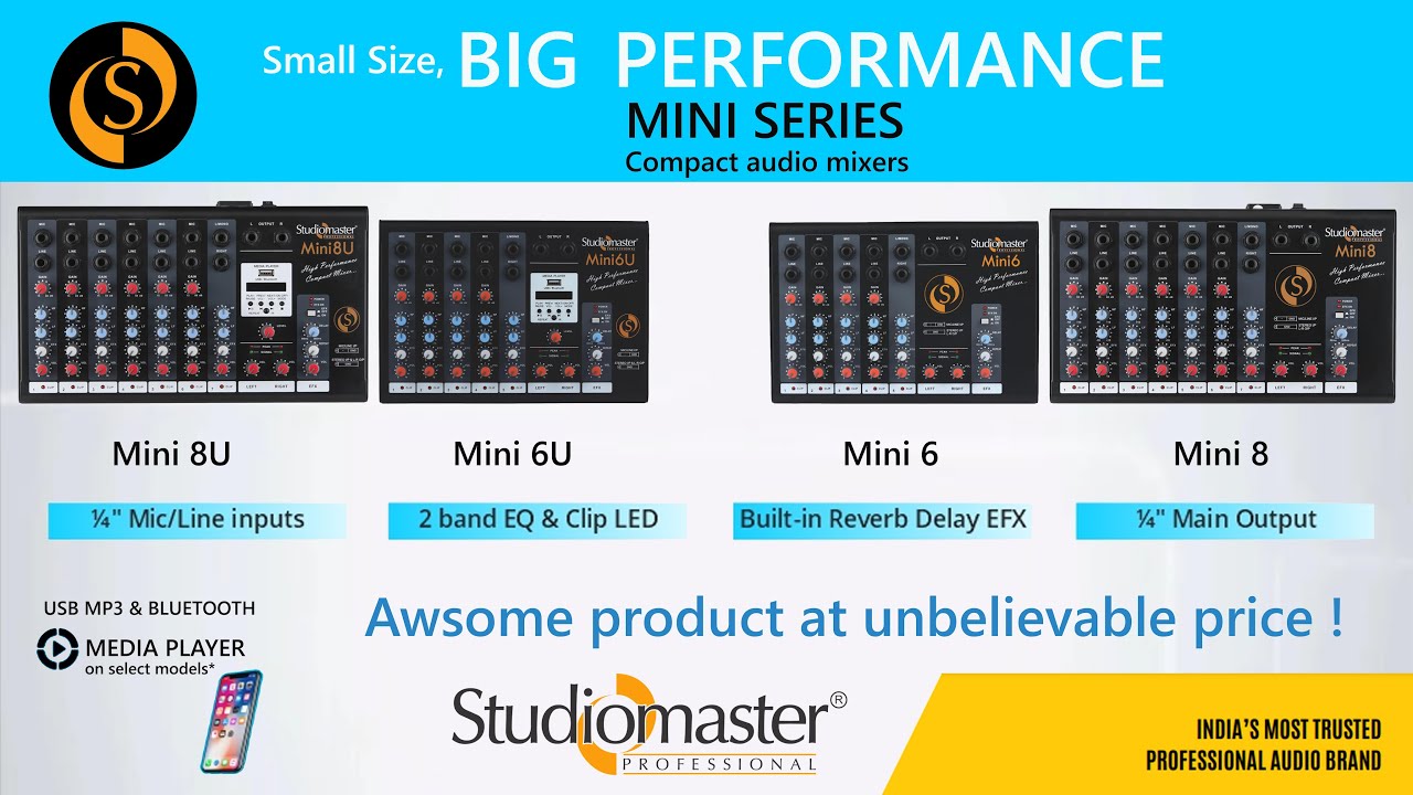 Studiomaster - MINI Series Mixers - YouTube