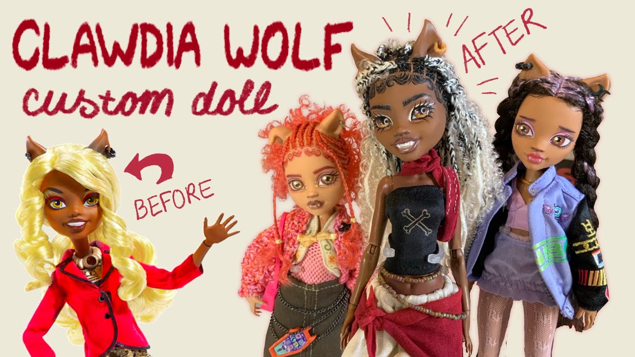 G3 Clawdia Wolf Custom Doll (chatty chaotic process video + boho braids ...