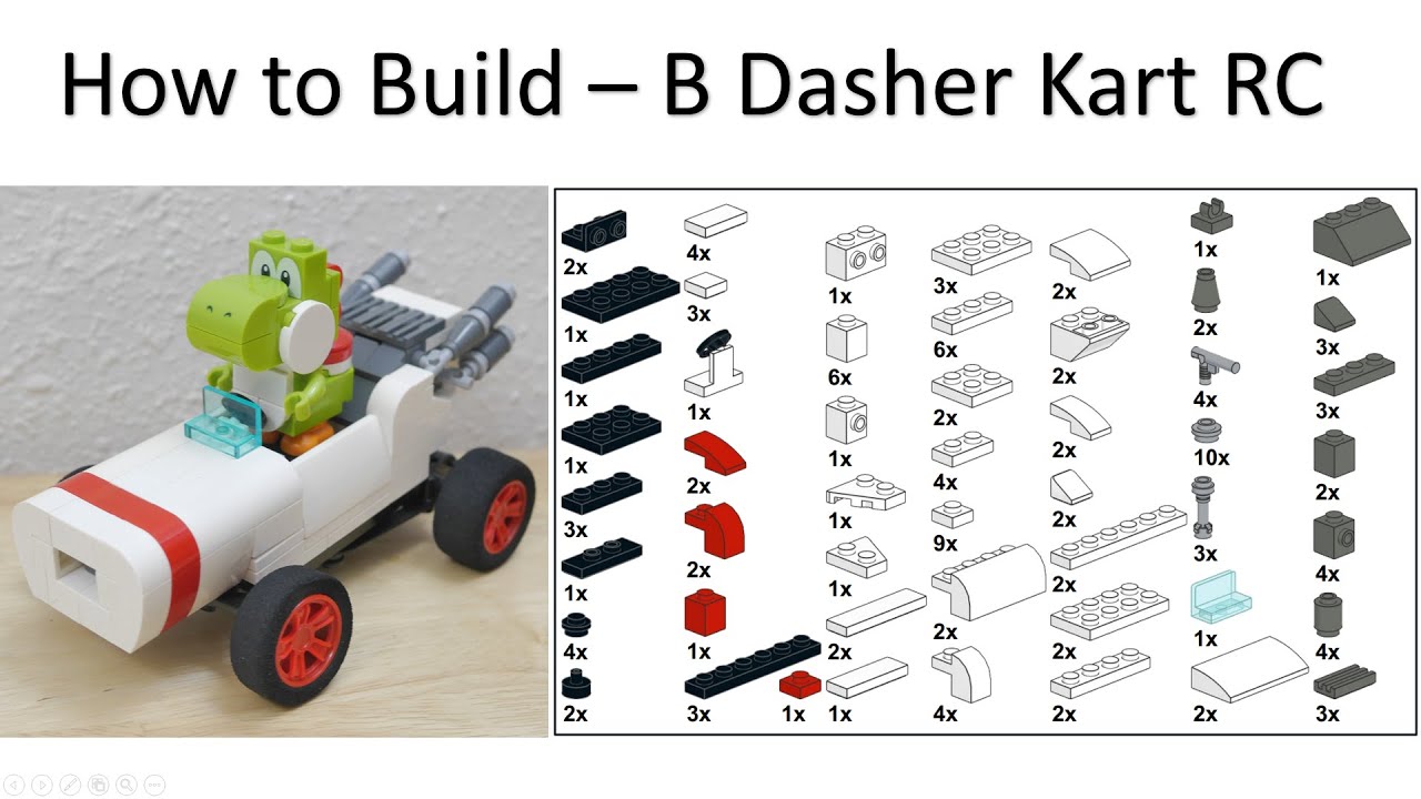LEGO Mario Kart - How to Build RC B Dasher Car MOC - YouTube